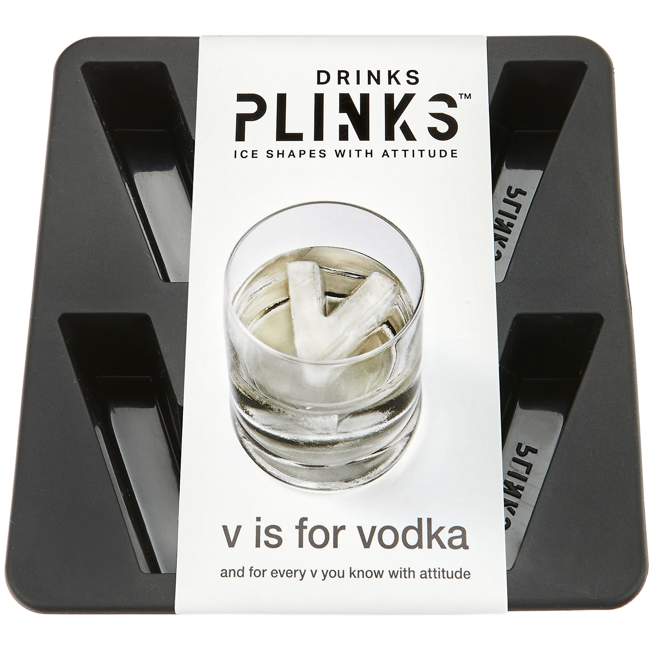 Letter V Ice Cube Mold Shape Tray - DrinksPlinks